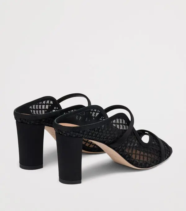 MALONE SOULIERS Sequin Mesh Norah Heeled Sandals 70