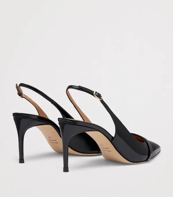 MALONE SOULIERS Patent Leather Schiffer Slingback Pumps 70