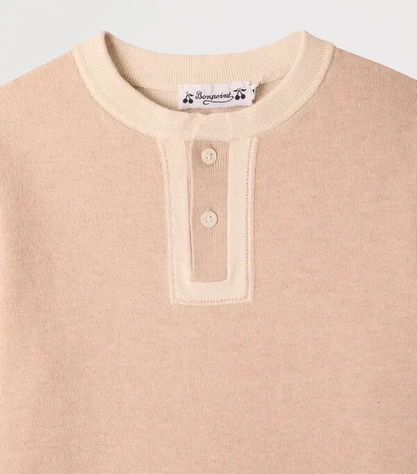 Bonpoint Cotton-blend Henley Sweater