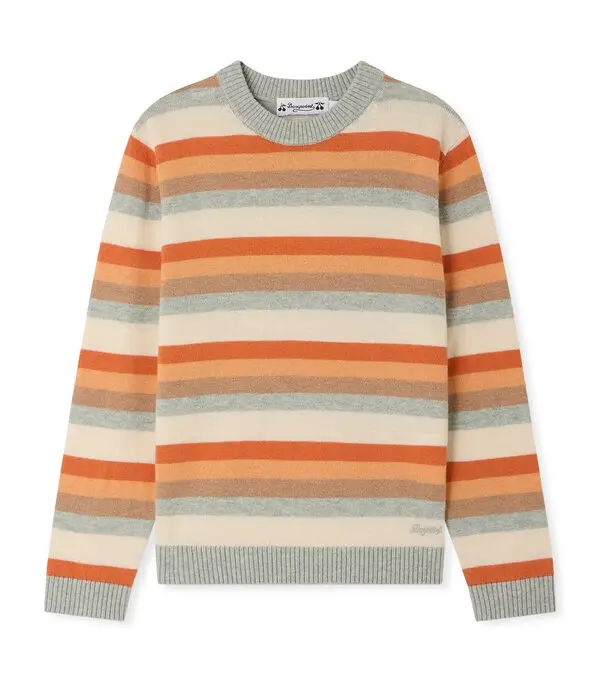 Bonpoint Wool-cotton Striped Sweater - Orange