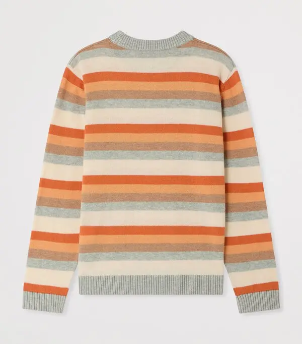 Bonpoint Striped Wool-cotton Crew Neck Jumper