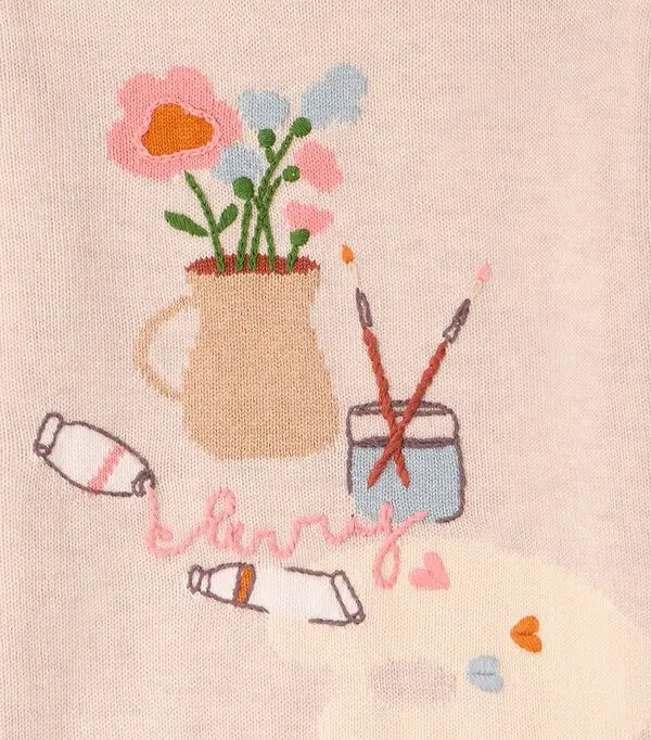 Bonpoint Wool-cotton Flower Sweater