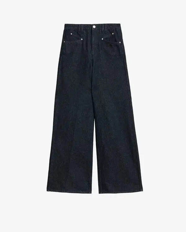 Isabel Marant Étoile Lemony Wide-leg Jeans - Dark Midnight