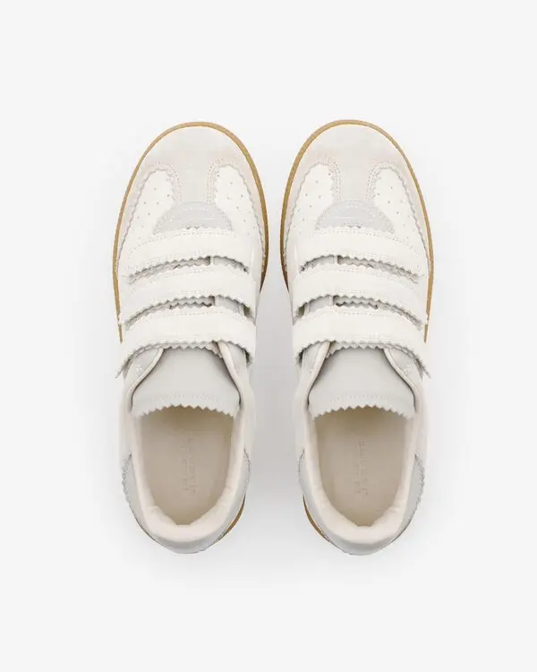 Isabel Marant Étoile Calfskin Suede Low-top Sneakers - Ecru