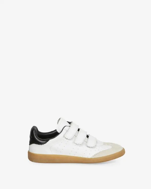 Isabel Marant Étoile Calfskin Suede Low-top Sneakers - White