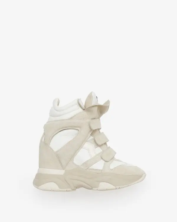 Isabel Marant Étoile Balskee Suede Wedge Sneakers - White