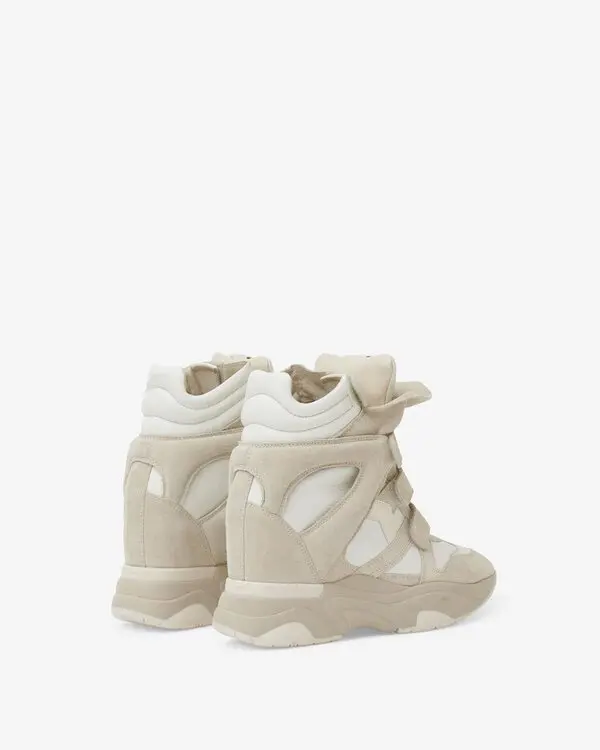 Isabel Marant Étoile Balskee Suede Wedge Sneakers - White