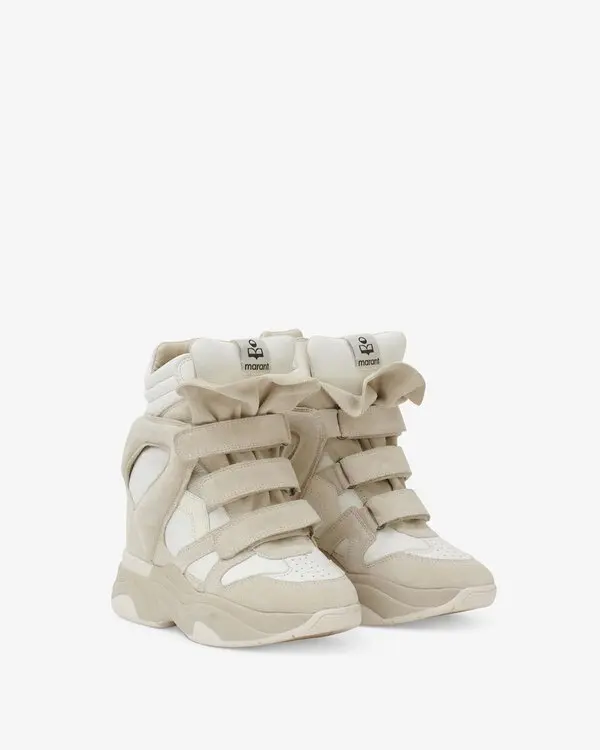 Isabel Marant Étoile Balskee Suede Wedge Sneakers - White