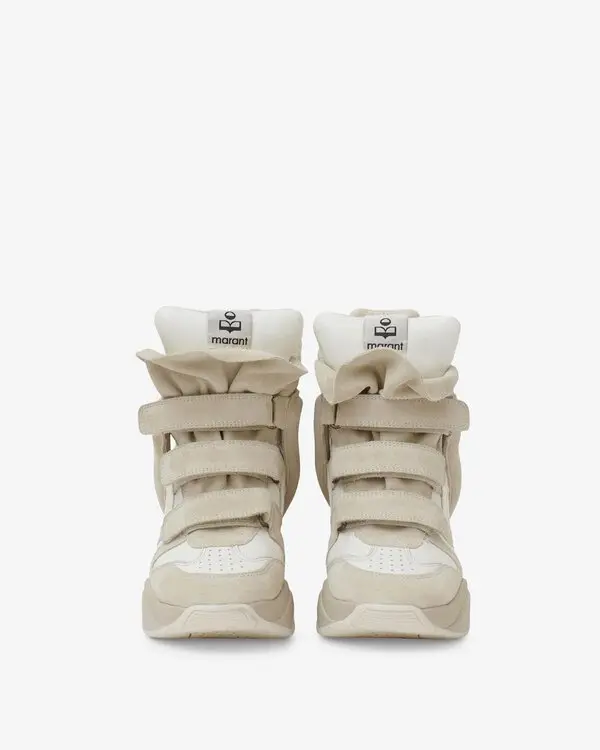 Isabel Marant Étoile Balskee Suede Wedge Sneakers - White
