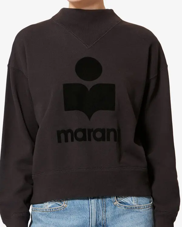 ETOILE Moby Cotton Sweatshirt With Logo - Black