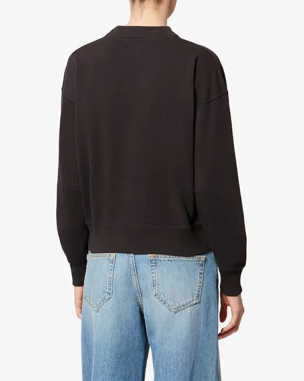 ETOILE Moby Cotton Sweatshirt With Logo - Black
