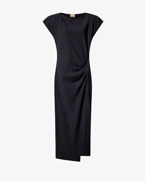 Isabel Marant Étoile Nadela Draped Jersey Maxi Dress - Black
