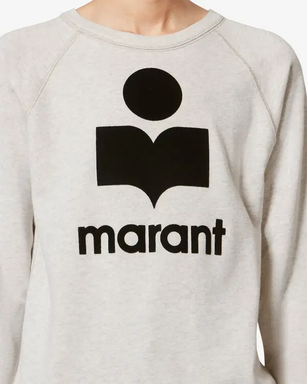 ETOILE Cotton Sweatshirt With Logo - Ecru