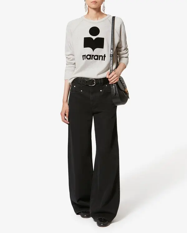 ETOILE Cotton Sweatshirt With Logo - Ecru
