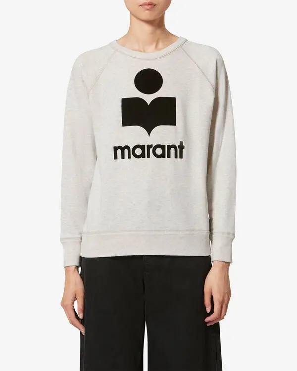 ETOILE Cotton Sweatshirt With Logo - Ecru
