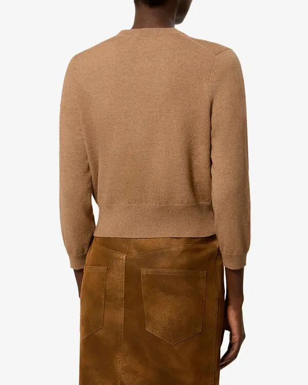 ETOILE Lona Cotton And Wool Knit Cardigan - Camel-light Grey
