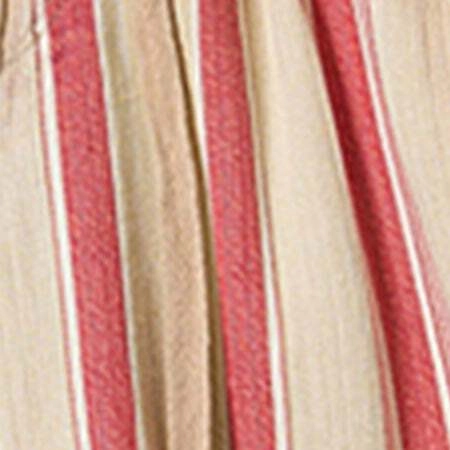 ETOILE Cotton Canvas Striped Shorts - Beige-red