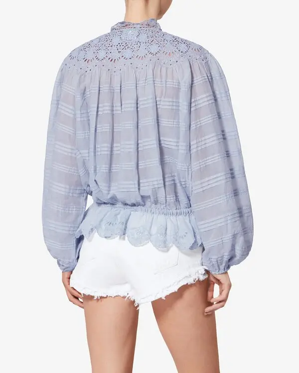 ETOILE Polly Organic Cotton And Lace Blouse