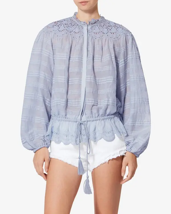 ETOILE Polly Organic Cotton And Lace Blouse