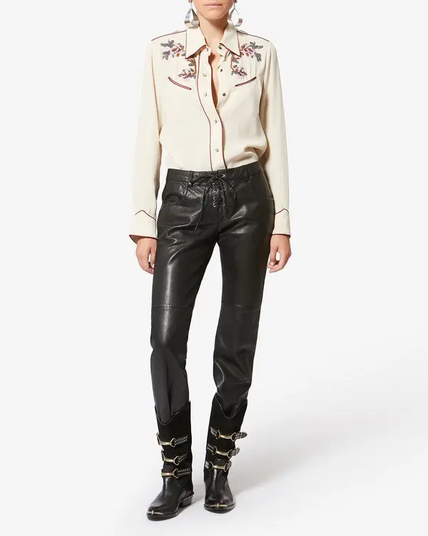 Isabel Marant Étoile Suede And Calfskin Leather Buckled Boots - Black