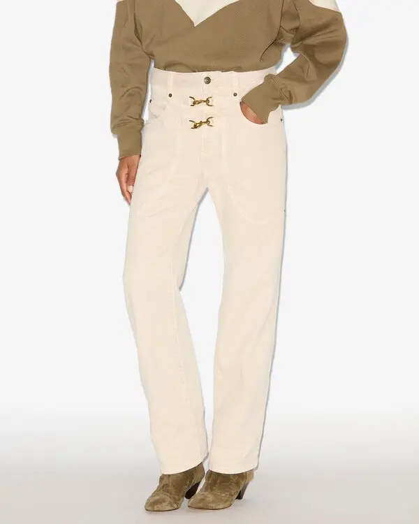 Isabel Marant Étoile Brinley Leather Straight Leg Trousers