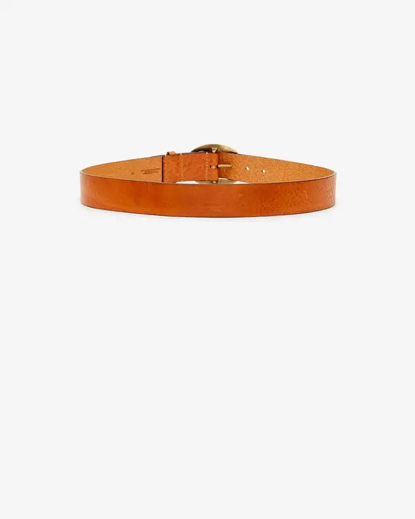 Isabel Marant Étoile Dara Calfskin Leather Belt With Gold-finish Metal Details - Cognac