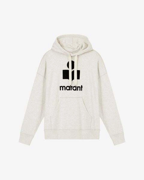 Isabel Marant Étoile Miley Logo Oversize Hoodie Sweatshirt - Ecru