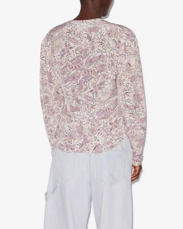 ETOILE Zekia Top - Ecru-purple