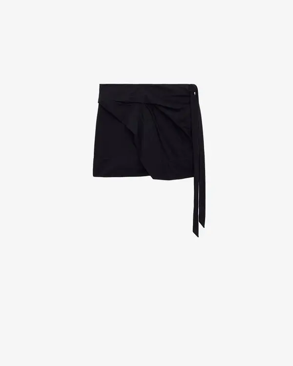 Isabel Marant Étoile Berenice Jersey Mini Wrap Skirt - Black