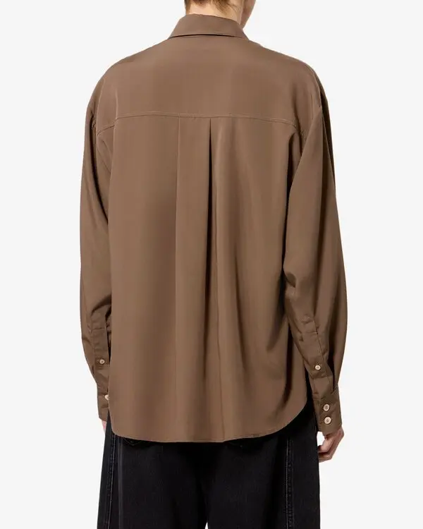 Isabel Marant Étoile Fabriza Striped Modal Shirt - Khaki