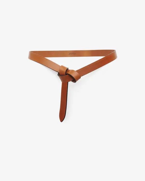 Isabel Marant Étoile Kirka Calfskin Leather Bow Belt