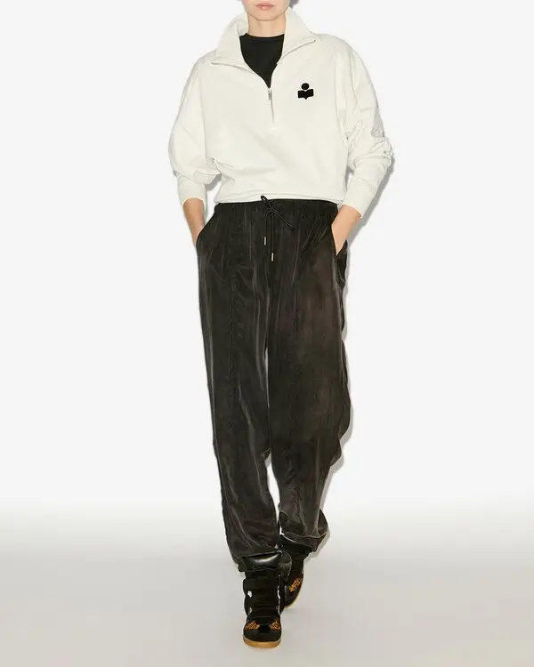 ETOILE Cotton Half-zip Sweatshirt With Logo Detail