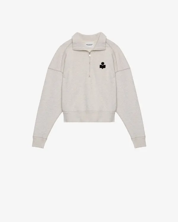 ETOILE Cotton Half-zip Sweatshirt With Logo Detail