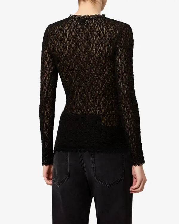 Isabel Marant Étoile Brany Lace Top - Black