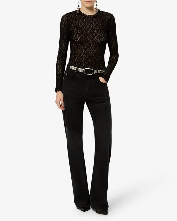 Isabel Marant Étoile Brany Lace Top - Black