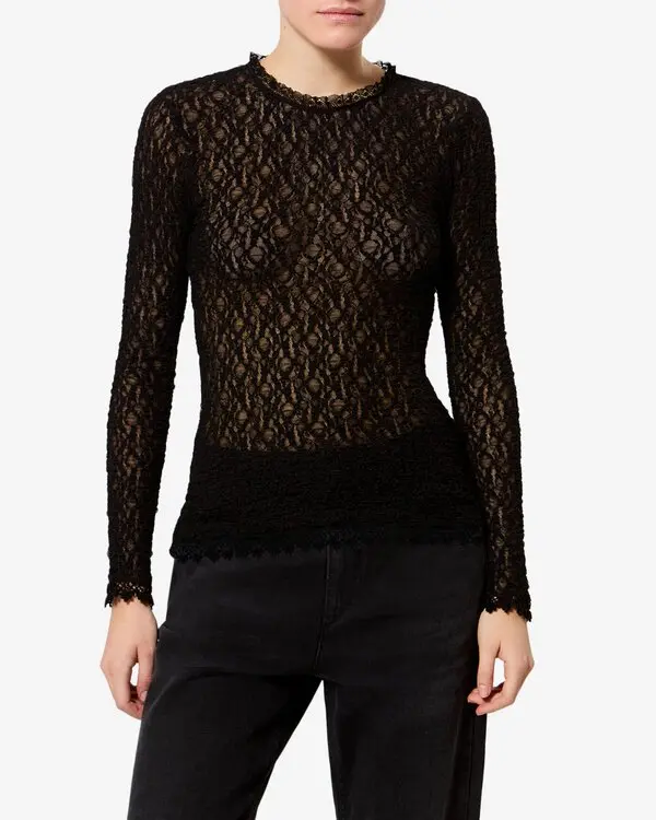 Isabel Marant Étoile Brany Lace Top - Black