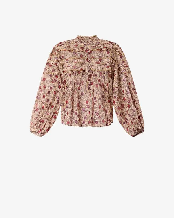 ETOILE Doane Top - Ecru-raspberry