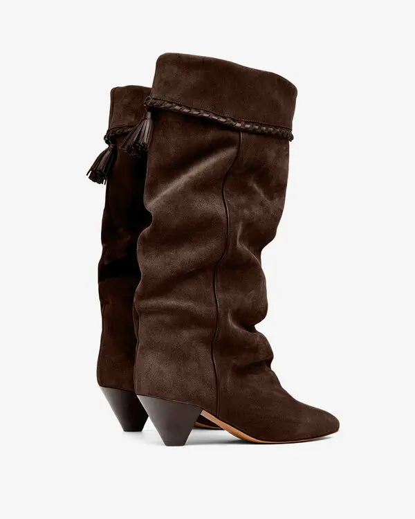 Isabel Marant Étoile Elita Suede Boots - Chocolate