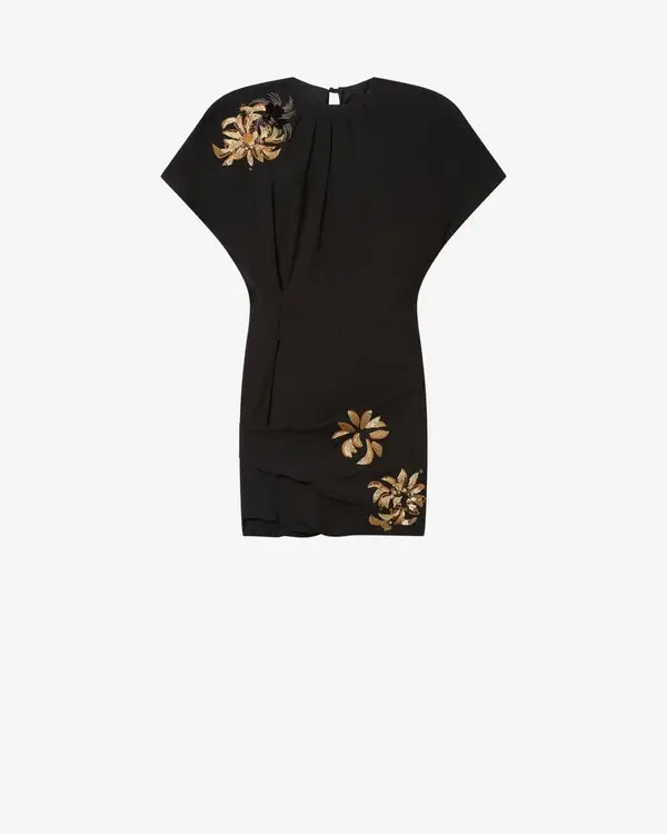 Isabel Marant Étoile Sakia Embroidered Sequin Dress - Black