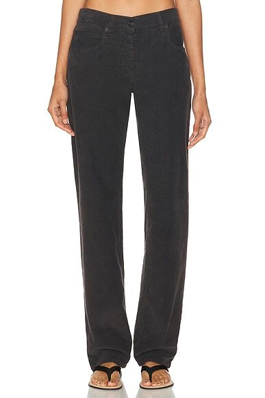 THE ROW Frava Corduroy Pant - Charcoal