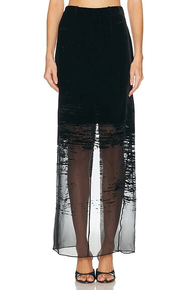 GRACE LING Glitch Tailored Maxi Skirt