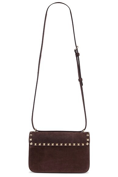 Valentino Garavani Rockstud Small Shoulder Bag - Ebony Brown