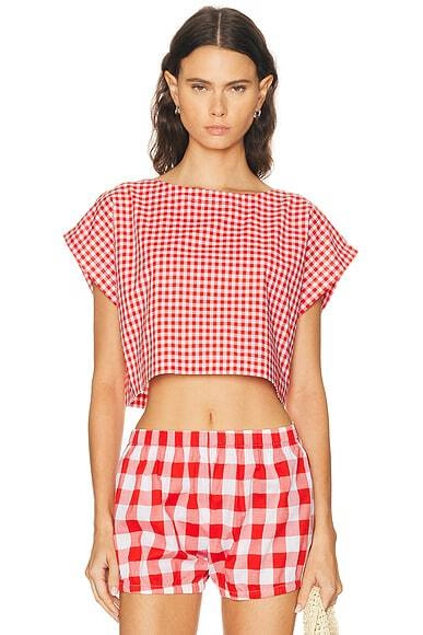 Suzie Kondi Kori Top - Cherry Gingham
