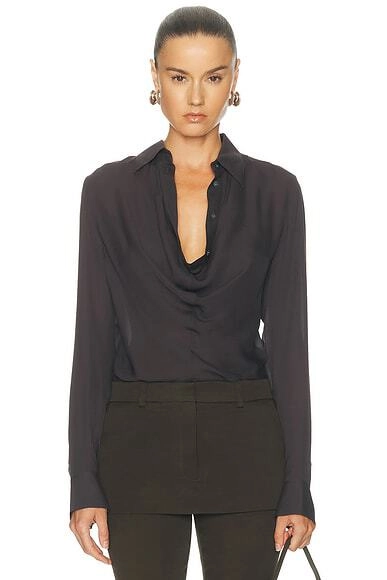 Acne Studios Shaydana Long Sleeve Top - Graphite Grey