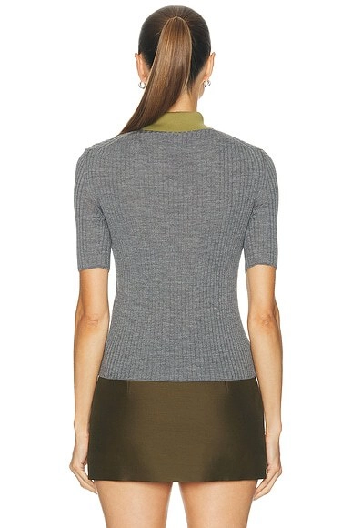 JIL SANDER Short Sleeve Polo Sweater