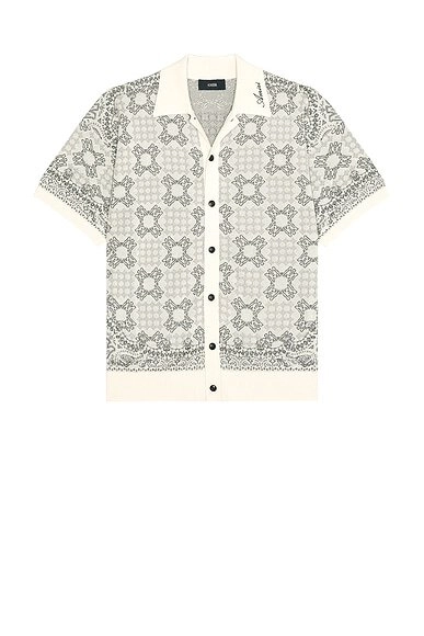 Amiri Ma Quad Check Mesh Knit Shirt