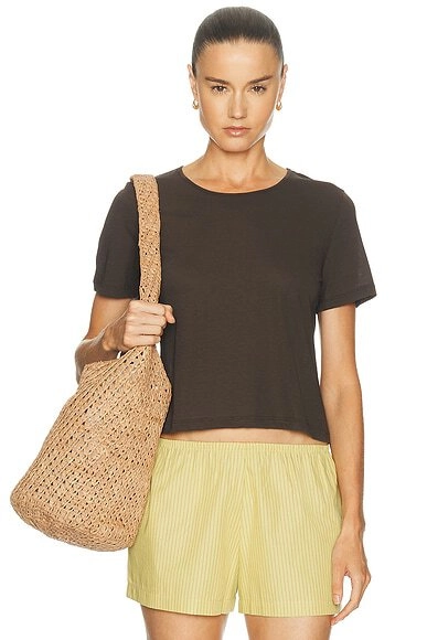 LESET Milo Crop Tee - Hickory