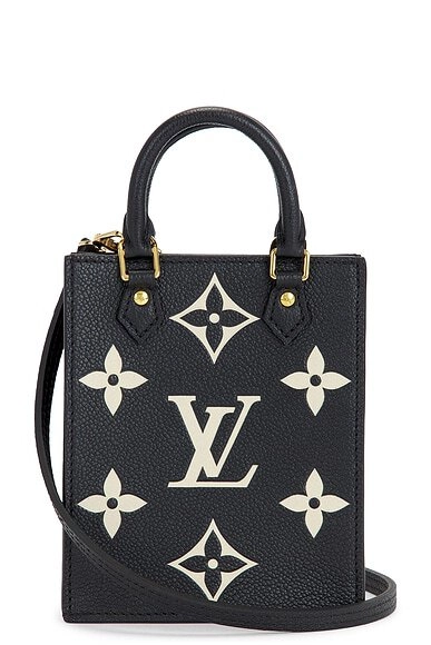 LOUIS VUITTON Empreinte Monogram Giant Petit Sac Plat Tote Bag - Black