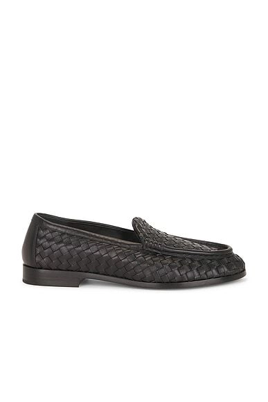 Bottega Veneta Silenzio Supple Loafer Intrecciato Nappa Opaque - Black