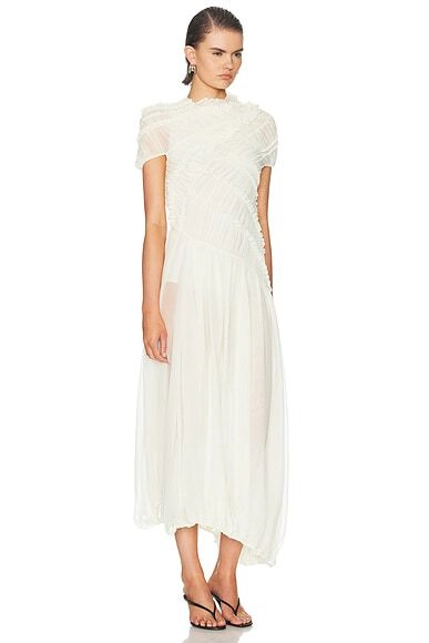 Magda Butrym Sheer Asymmetrical Dress